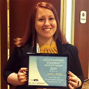 Sarah McKee receives award for master's thesis work from APHA | Human ...